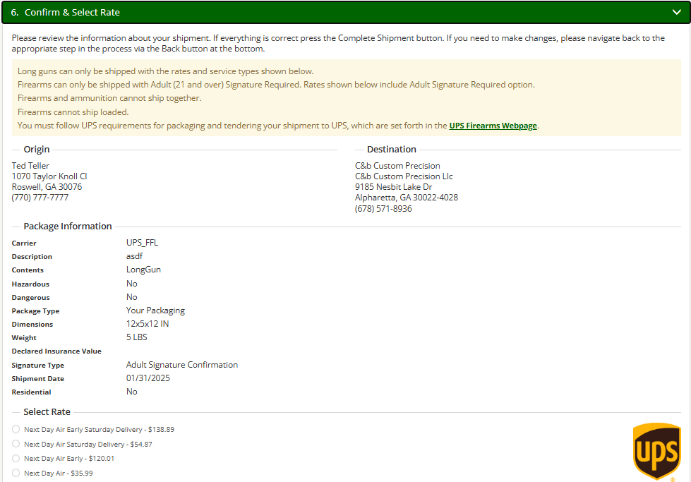UPS Support via the GunBroker Shipping Tool – GunBroker